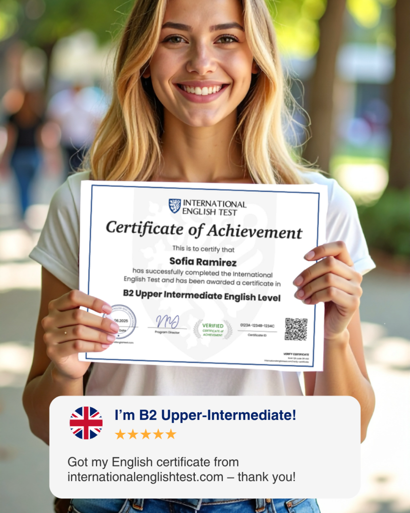 Ist B2 fließend? - Englisch Einstufungstest – CEFR Zertifikat online